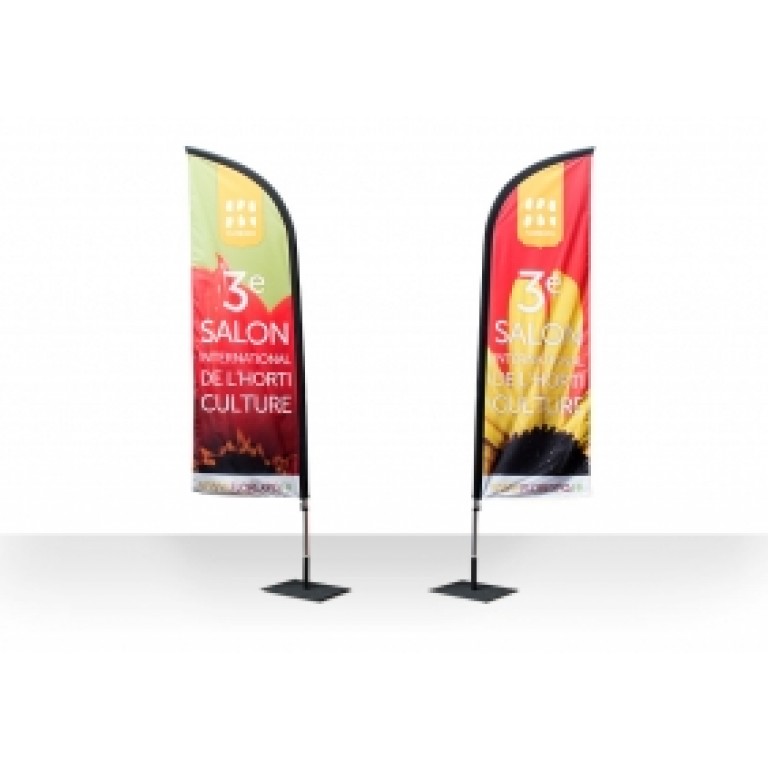 Impression drapeau double face, drapeau publicitaire pas cher