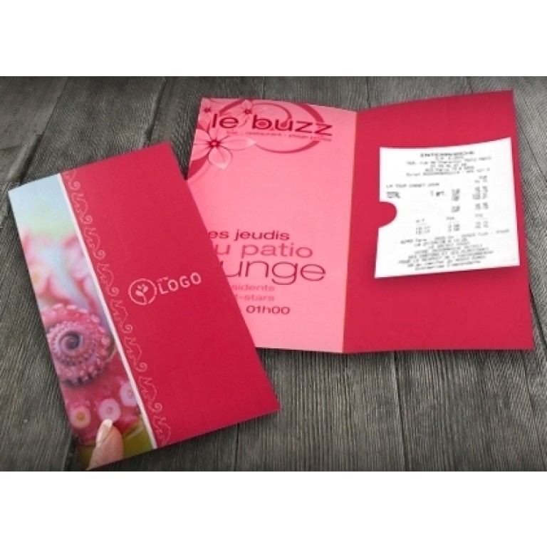 Porte addition personnalisable, porte addition de restaurant